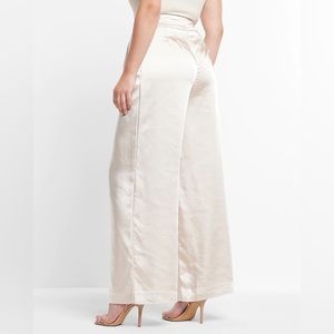 Express | Pants & Jumpsuits | Express Super High Waisted Satin Pleated ...